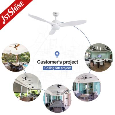 Cina Un ventilatore da soffitto bianco di 3 lame di plastica LED, ventilatore da soffitto impermeabile con il motore leggero di CC in vendita