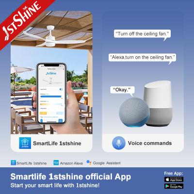 Cina Un ventilatore da soffitto bianco di 3 lame di plastica LED, ventilatore da soffitto impermeabile con il motore leggero di CC in vendita