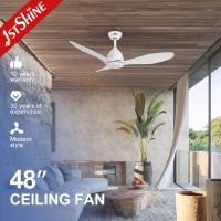 Quality Energy Saving Remote Control Ceiling Fan with 3 Plastic Blades in White for sale