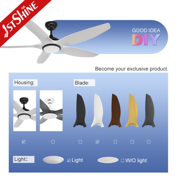 Quality 6 Speed Low Noise Dimmable LED Ceiling Fan ABS Blade DC Motor for sale