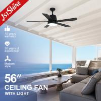 China 5 ABS Blades LED Ceiling Fan with Light Remote Control and Wall Control for sale