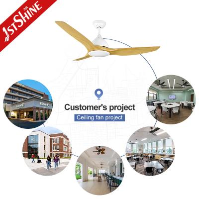 China Energy Saving 230V LED 64 Inch Ceiling Fan With Light And Remote for sale