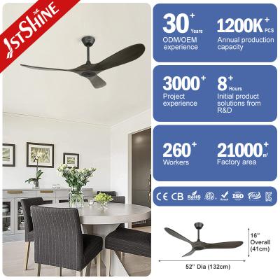 China Decor Dc Solid Blade 52 Inches Ceiling Fan With Remote Control for sale