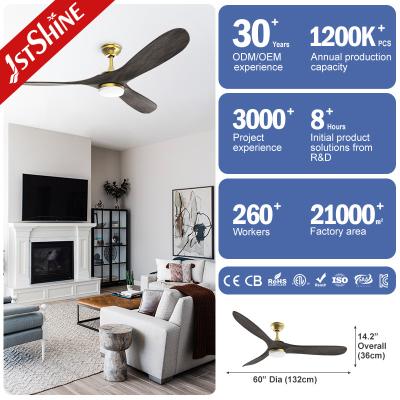 Cina Materiale del corpo della lampada Metallo 60 pollici potente ventilatore di soffitto a LED ad alto flusso d'aria per soggiorno in vendita
