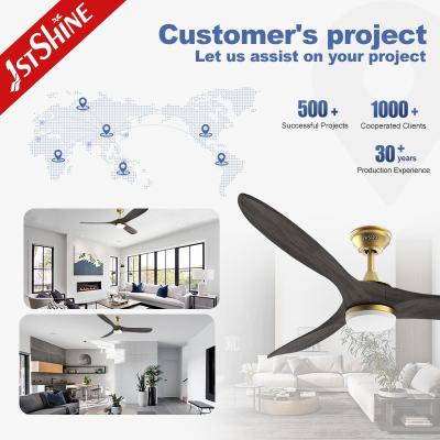 Cina Materiale del corpo della lampada Metallo 60 pollici potente ventilatore di soffitto a LED ad alto flusso d'aria per soggiorno in vendita