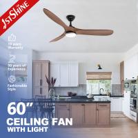 China Cooling Air Function 60 Inches DC Copper Motor Solid Wood Ceiling Fan with Light for sale