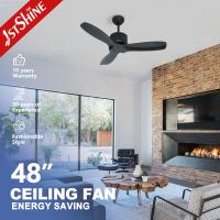 China Power Saving Decorative ROHS Ceiling Lamp With Fan 3 Solid Wood Blades for sale