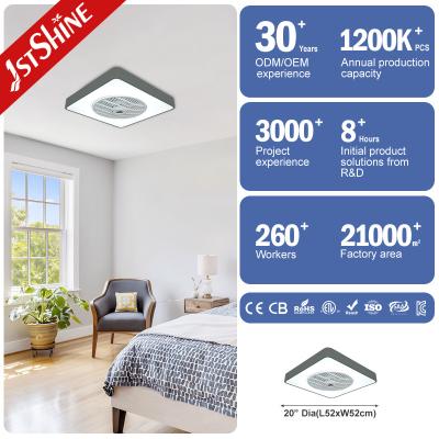 China 20in DC Silent Motor Bedroom Ceiling Fan With LED Light for sale
