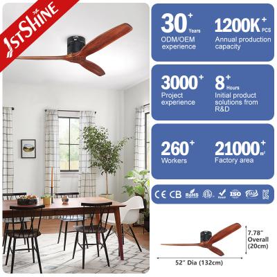 China 1stshine Solid Wood Ceiling Fan Light with Remote Control and Energy Saving Propeller for sale