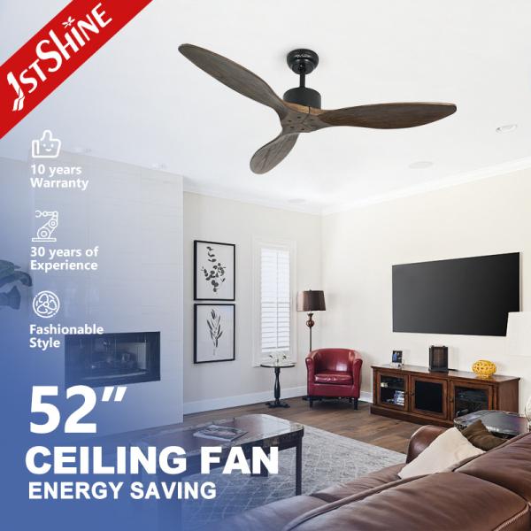 Quality 52 Inch 5 Speed Remote Control Decorative Wood Ceiling Fan For Bedroom for sale