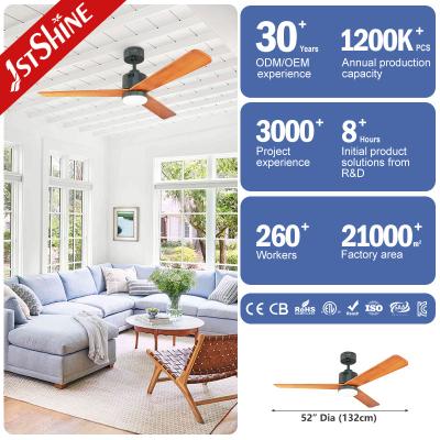 China 2022 Home Appliances Solid Wood Blades BLDC Ceiling Fan with Remote Control and WIFI for sale