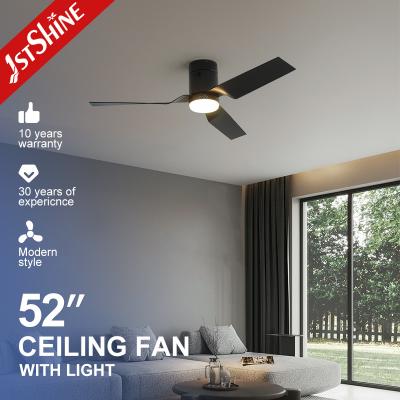 China Plastic Blades 52" Smart Ceiling Fan with WiFi Music Play and Metal Lamp Body Material for sale
