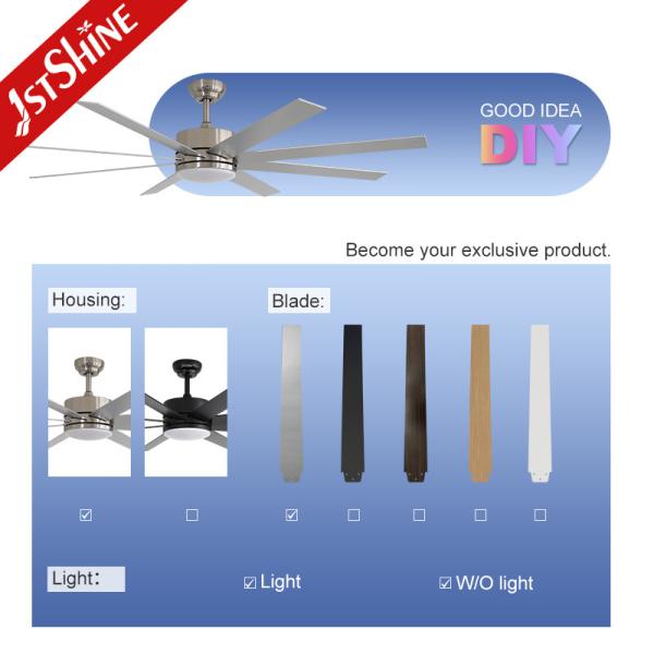 64-Inch Speed Ceiling Fan With Dimmable Light 6 Speed Remote Control For Living Room