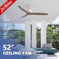 China DC Ceiling Fan With Remote Control Solid Wood Blades High-Speed for sale