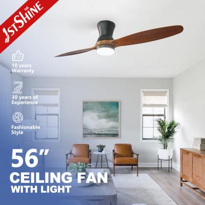 China DC Motor 56 Inch Solid Wood Ceiling Fan Decorative Remote Control for sale