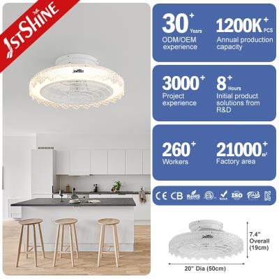 China 6 Escolha de velocidade ABS lâmpadas ocultas Dimmable LED ventilador de teto com fácil de remover sombreador à venda