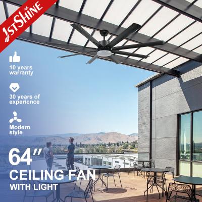 Cina Ventilatore da soffitto industriale in alluminio da 64" con luce LED e telecomando in vendita
