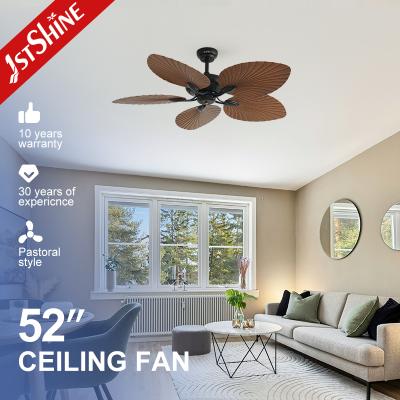 China 52 inches Tropical Ceiling Fan ndash Tropical Aesthetic Meets Functional Airflow ndash 5 ABS Blades DC Motor Remote Control for sale