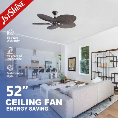 China Tropical-Inspired Design 52" DC Motor Ceiling Fan with 5 ABS Blades for sale