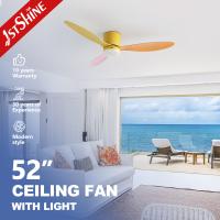 China 52 Inch Modern Customizable Macaron Ceiling Fan With Light And Smart Control For Low Ceiling for sale