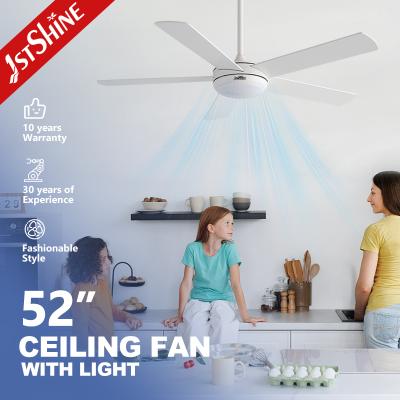 China 52 Inches Smart Ceiling Fan with 5 MDF Blades and DC Motor for Modern Homes for sale