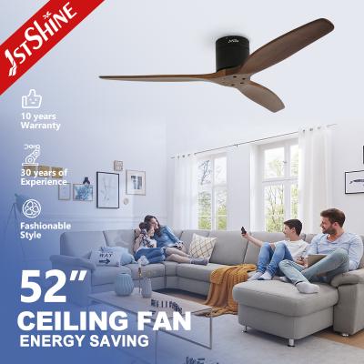 China 52 Inch Solid Wood Ceiling Fan with DC Motor and Remote Control for Home and Office for sale