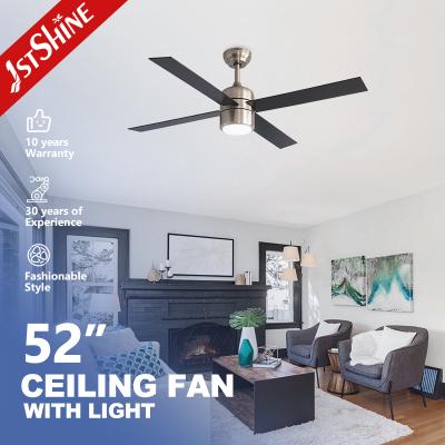 China 52 Inch Ceiling Fan With Light And Remote Control 4 MDF Blades Modern Fan for sale