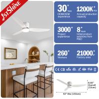 China 52 Inch Flush Mount Ceiling Fan with Light Featuring Efficient DC Motor for Modern Interiors for sale