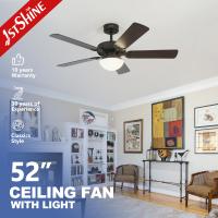 Quality 52 Inch 5-Blade MDF Ceiling Fan with DC Motor and Integrated Light Kit for sale