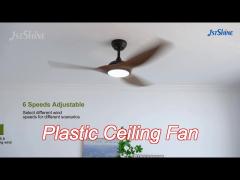 Decorative 48 Inches Plastic Ceiling Fan Indoor Modern DC Motor