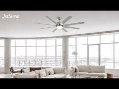 64-Inch High-Speed Ceiling Fan With Dimmable Light For Living Room