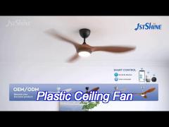 Ventilador de teto de baixo ruído com motor de corrente contínua com controle remoto de 6 velocidades lâmina de plástico