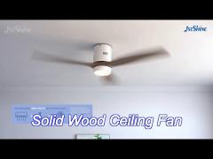 52 Inches Flush Mount LED Ceiling Fan With Light For Hotel