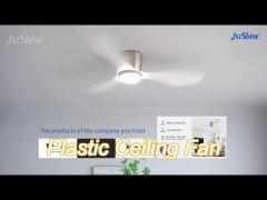 2 in 1 led ceiling fan 48 inch plastic blade fan light silent motor ideal for bedroom & living room