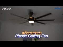 6 speed reversible dc motor large air flow ceiling fans with lights and remote app control