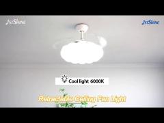 42-inch modern ceiling fan light foldable blades dimmable led light