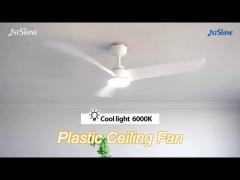 52 inch plastic ceiling fan with dc motor for energy saving in medium to large spaces