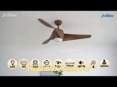 52 inch low noise dc motor abs blade ceiling fan with led light and remote control
