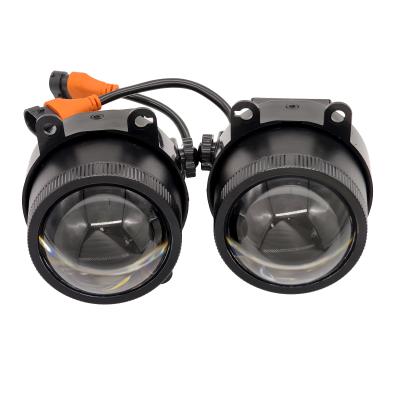 China KL 12V 40W LED Fog Lamp 9CM Yellow White Lights Assembly 6000K 4500lm New Retrofit/Upgrade for Mitsubishi Pajero V93V95V96V97V98 for sale