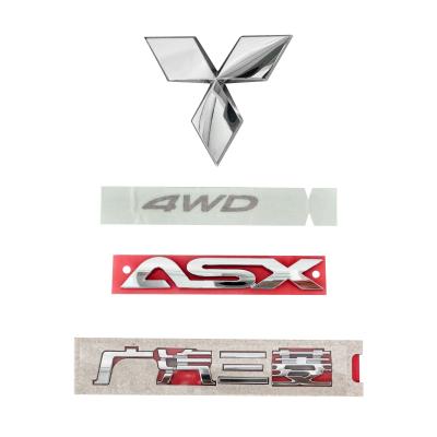 China Mitsubishi ASX Outlander Rear Tailgate Body Sticker Decal Kit 4WD Mark & ASX Letter Logo New Auto Parts for sale