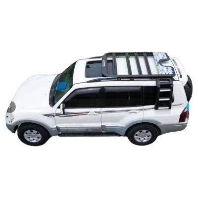 China Mitsubishi Pajero Montero V73V77V93V97 New Roof Mount Rack Platform Stainless Steel Thickened Modification Luggage Frame for sale