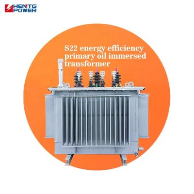 HENTG Power Oil immersed Electrical Transformer 30 Kva-630 KVA Dyn11 / Yyn0 Vector