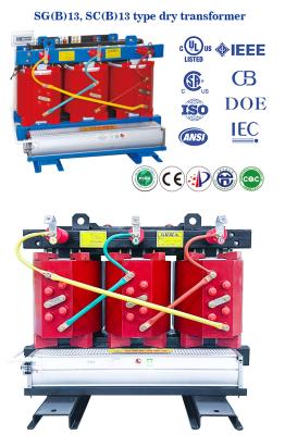 中国 2500kVA乾式配電変圧器 火災安全設計 IEC60076-11規格 販売のため