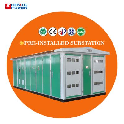 China Compacte transformatorstation elektriciteit vermogen trafo transformator mv 3 fase olie type 1000kva 1500Kva Te koop
