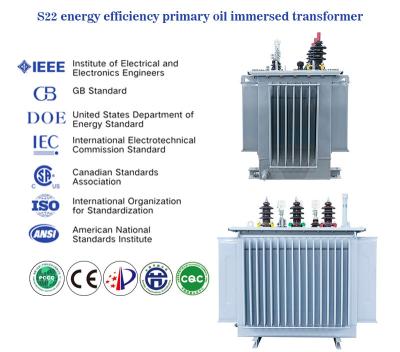 China 3 Phase Oil Immersed Transformer Step Up Step Down 1250Kva With Layered Dual Winding Coil for sale