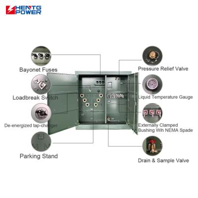China 225 Kva Step Down Transformer 3 Phase Distribution Transformer Core Oil Filled Type for sale