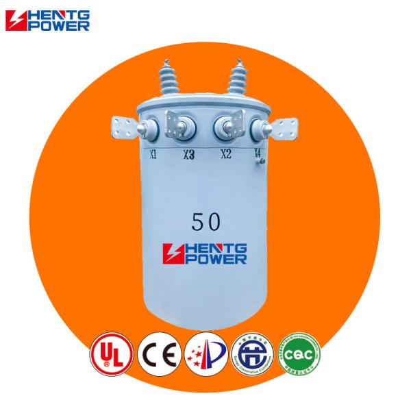 Quality 50kVA Single Phase Pole Type Transformer 12kV/230V for Rural Power Distribution for sale