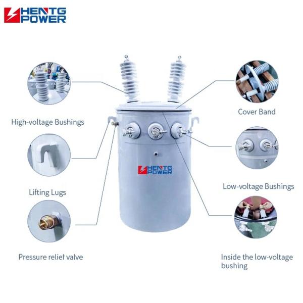 Quality Variable Voltage MV HV Pole Mounted Distribution Transformer 25 Kva 50 Kva for sale