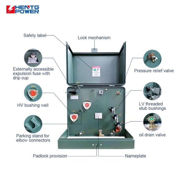 Quality Stepdown Single Phase Pad Mounted Transformer 25Kva Mv Hv Oil Immersed for sale