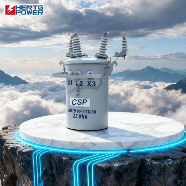 Quality 25kVA Single Phase Pole Mounted Transformer 13.8kV/240V for Overhead Distribution Line for sale